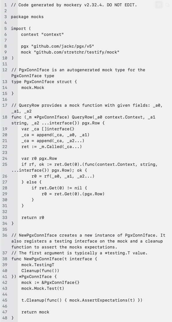 Part II: Using Mockery to generate Mocks for Testing in Golang Part II: Using Mockery to generate Mocks for Testing in Golang